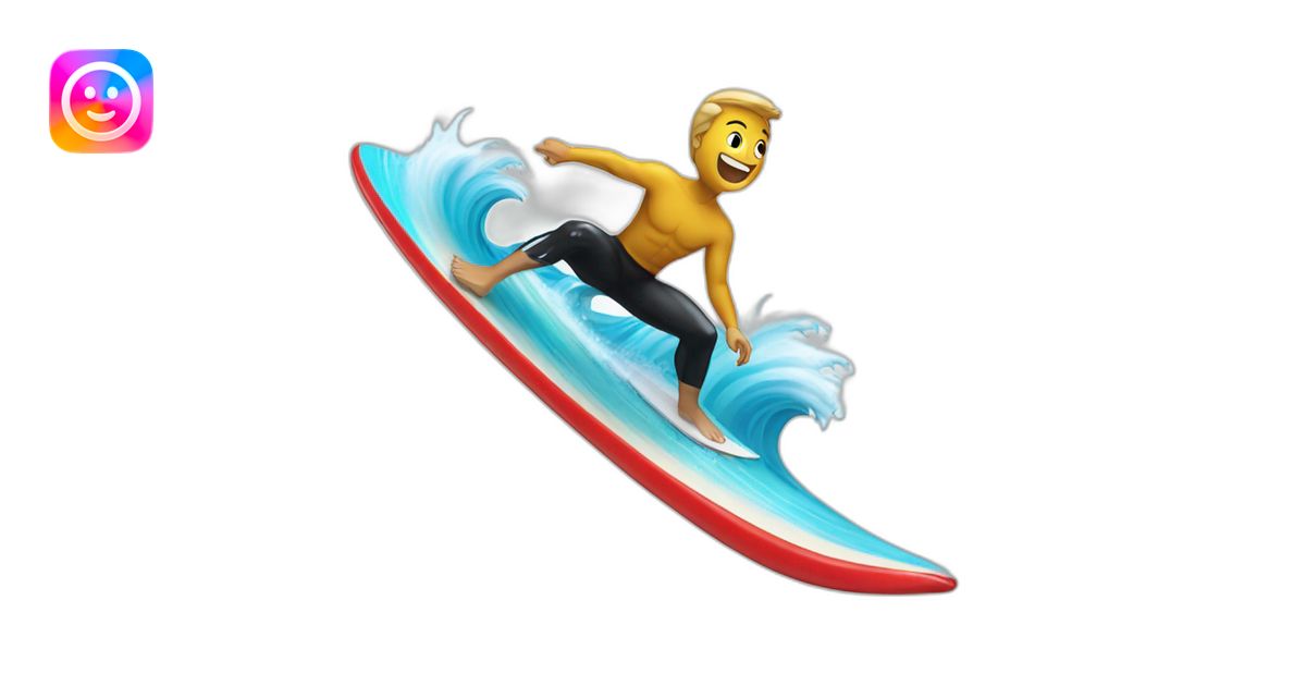 surfing on a wave emoji | AI Emoji Generator
