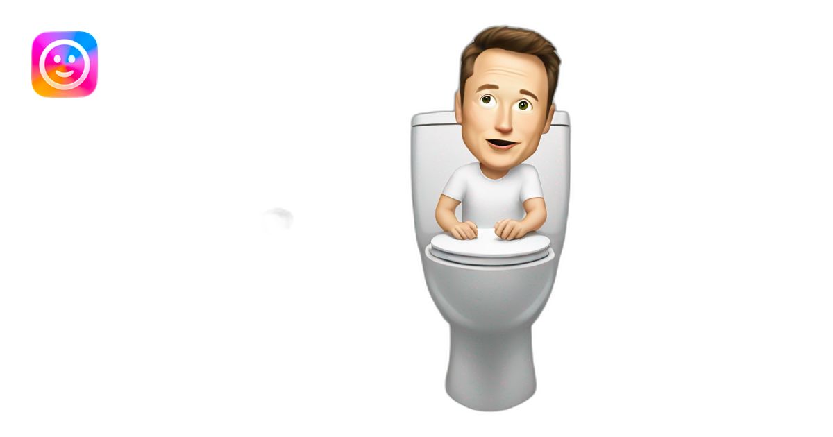 Elon musk in toilets emoji | AI Emoji Generator
