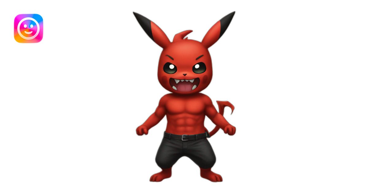 devil pikachu emoji | AI Emoji Generator