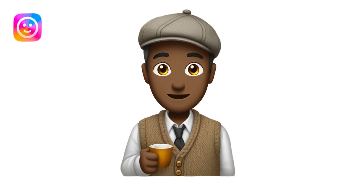 Typical Englishman drinking tea emoji | AI Emoji Generator