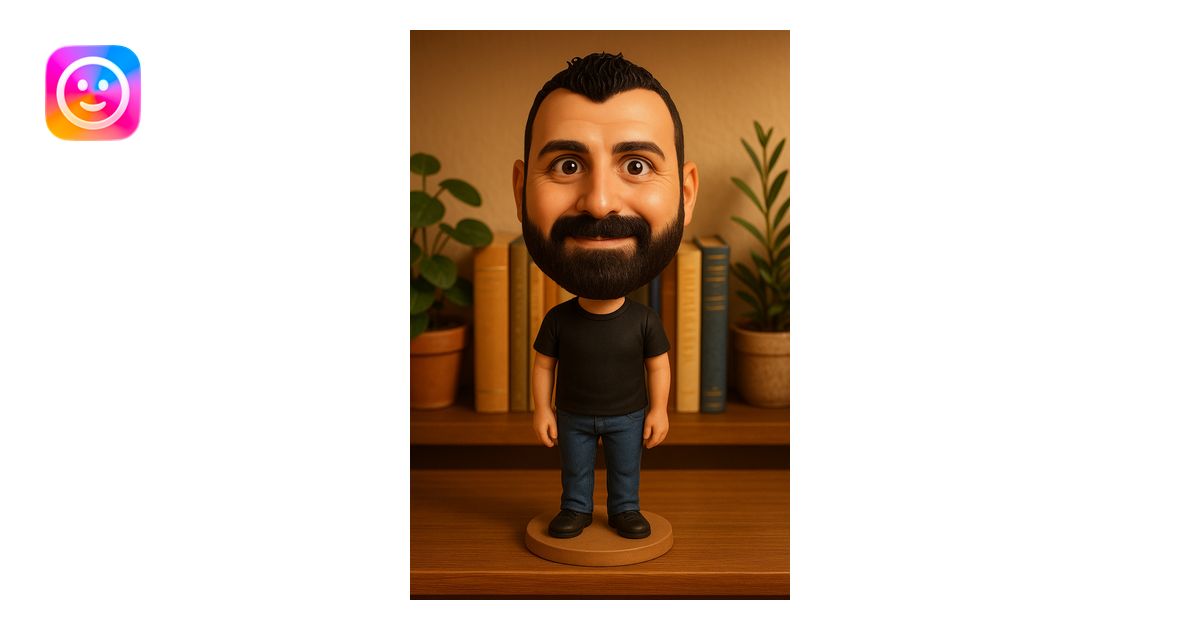 Create a bobblehead with the reference. meme | AI Emoji Generator