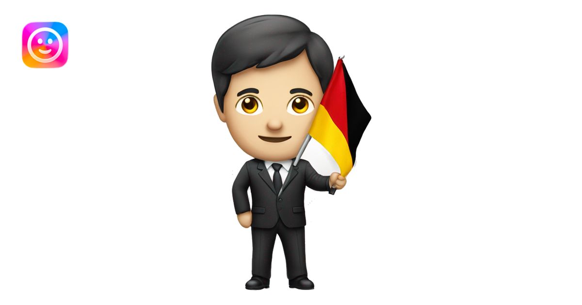 busines man holding german flag emoji | AI Emoji Generator