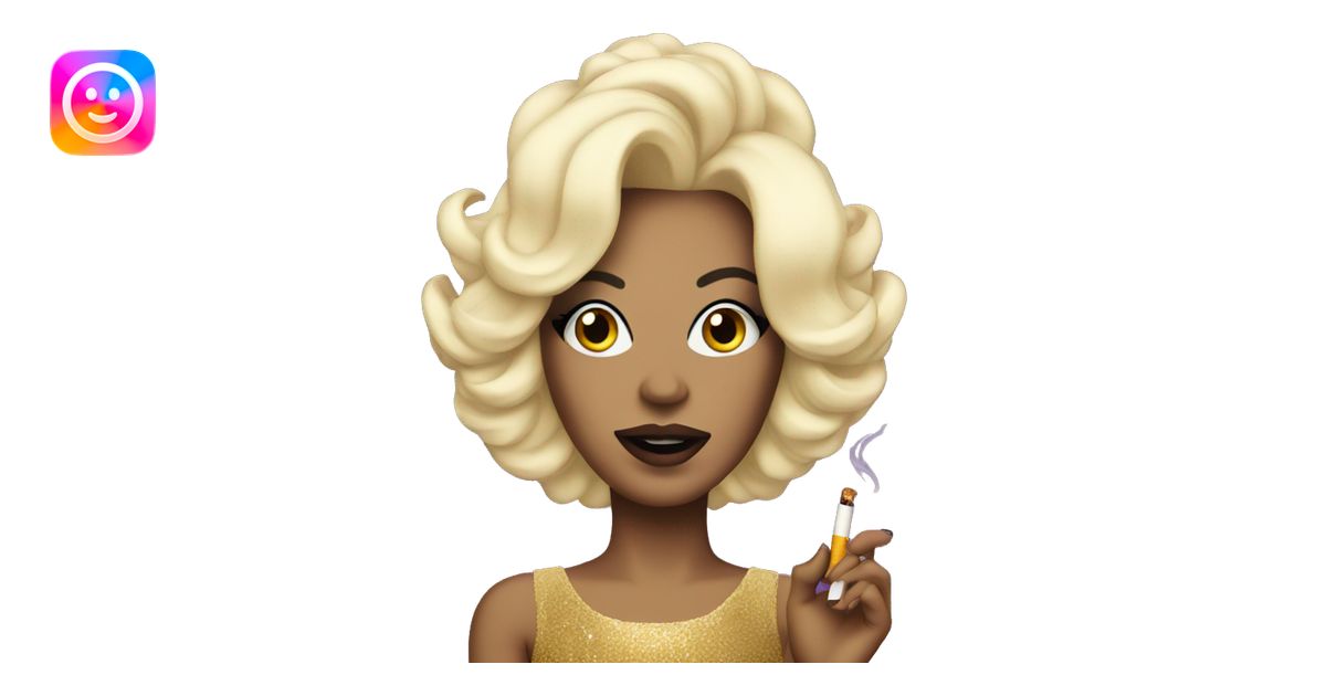 Drag queen with a cigarette emoji | AI Emoji Generator