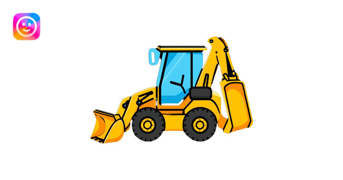 backhoe loader image | AI Emoji Generator