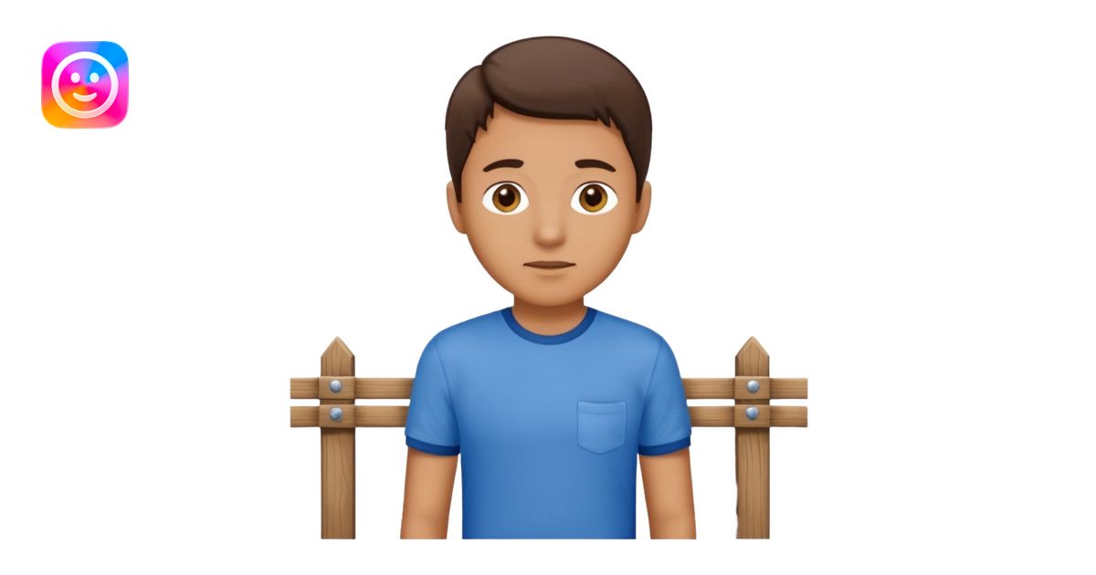 Looking over a fence emoji | AI Emoji Generator