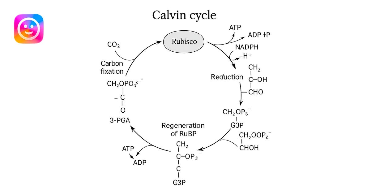 highly scientific, detailed, and labeled illustration of the Calvin ...