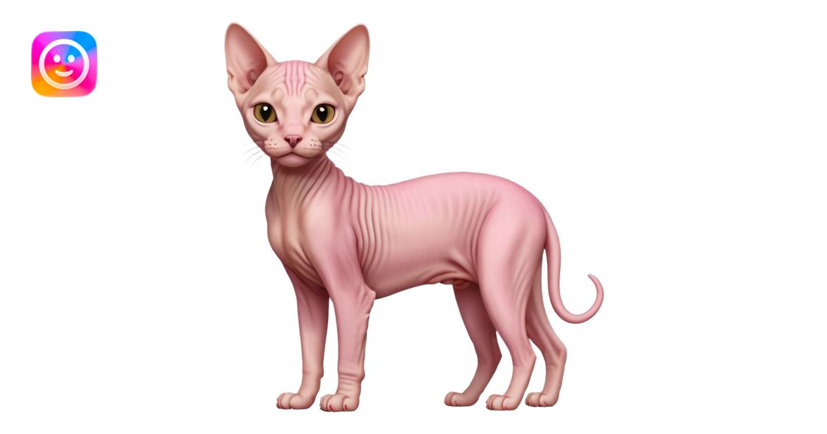 full body of sphynx cat, front view emoji | AI Emoji Generator