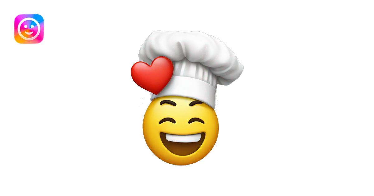 Emoji with chef hat blowing kiss emoji | AI Emoji Generator
