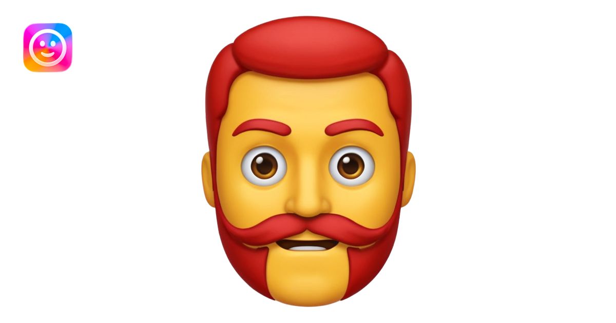 crea una imagen con un emoji Furioso sin bigote emoji | AI Emoji Generator