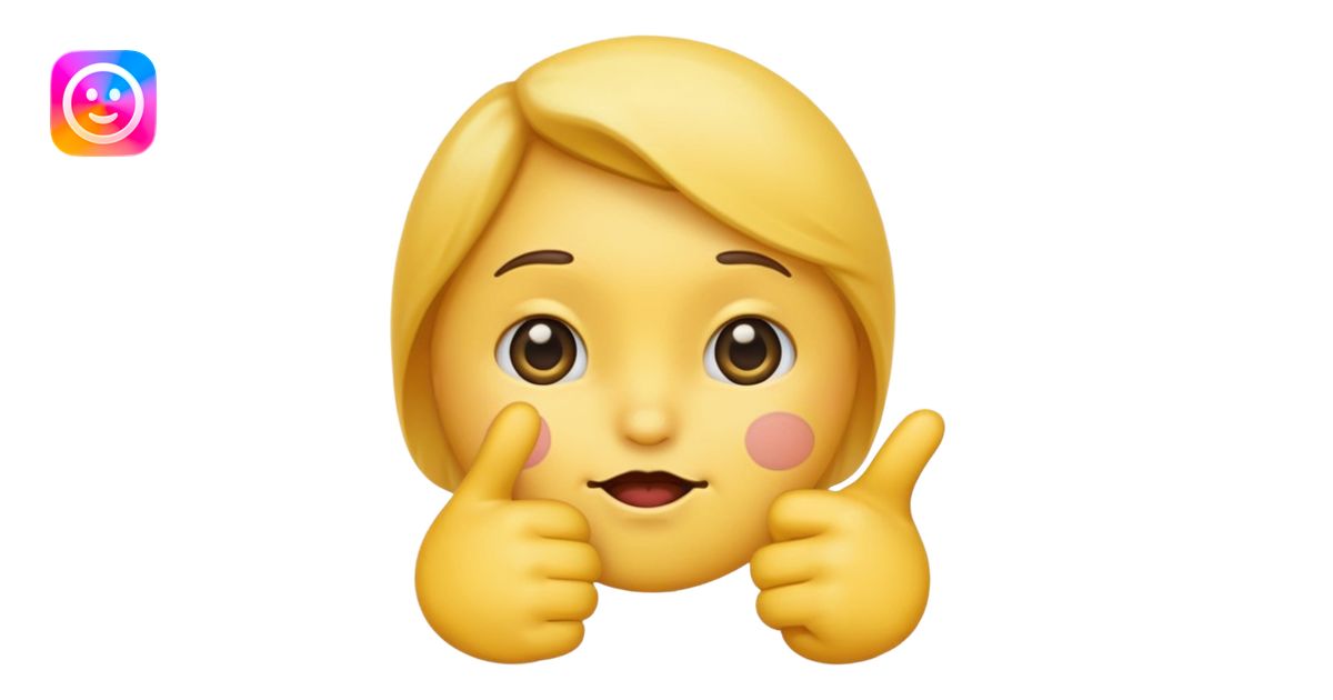 Shy emoji pointing fingers emoji | AI Emoji Generator