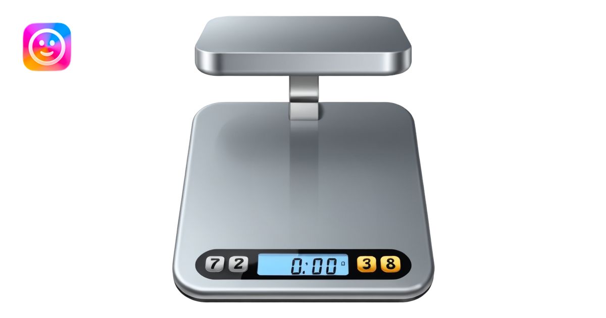 Weighing scale showing numbers emoji | AI Emoji Generator