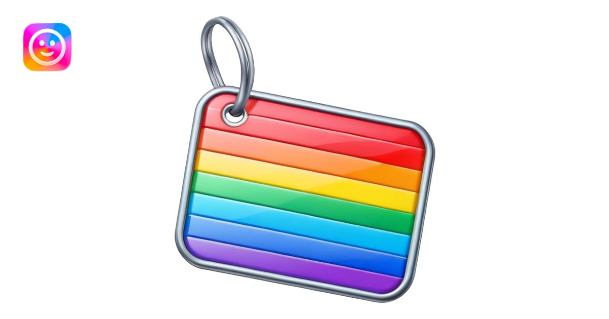 Rainbow price tag emoji | AI Emoji Generator
