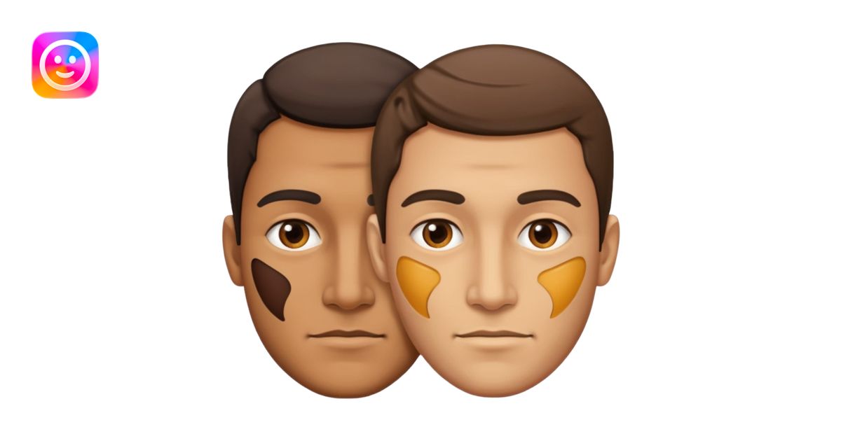 a man with two faces, half of the face looking right, half of the other ...