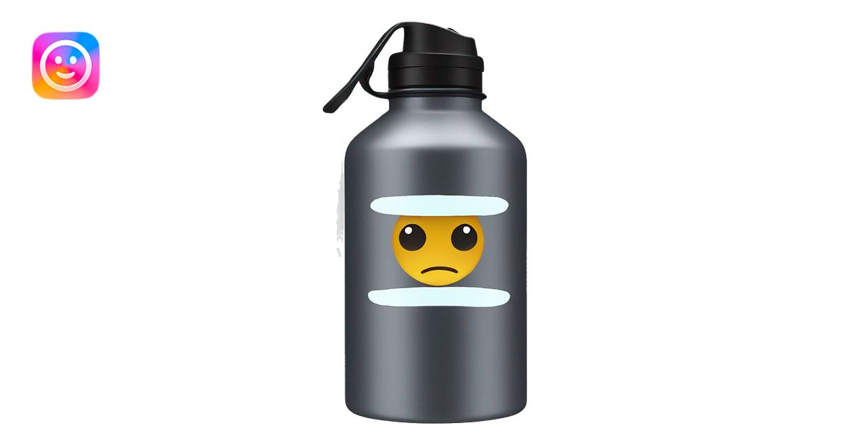 Hydroflask black emoji | AI Emoji Generator
