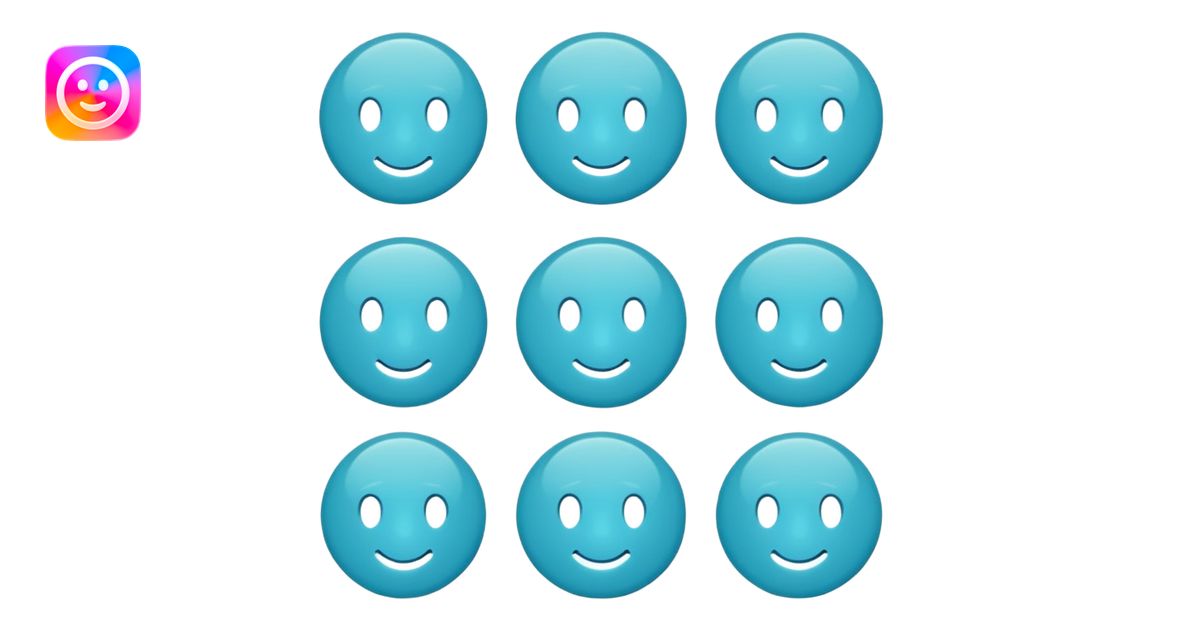 Cyan circle emoji | AI Emoji Generator