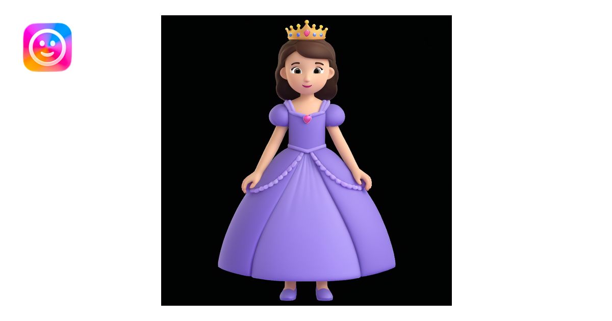 girls in a princess dress emoji | AI Emoji Generator