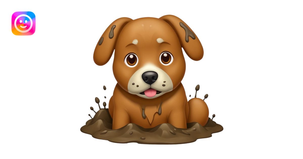 Poopy stinky dog emoji | AI Emoji Generator