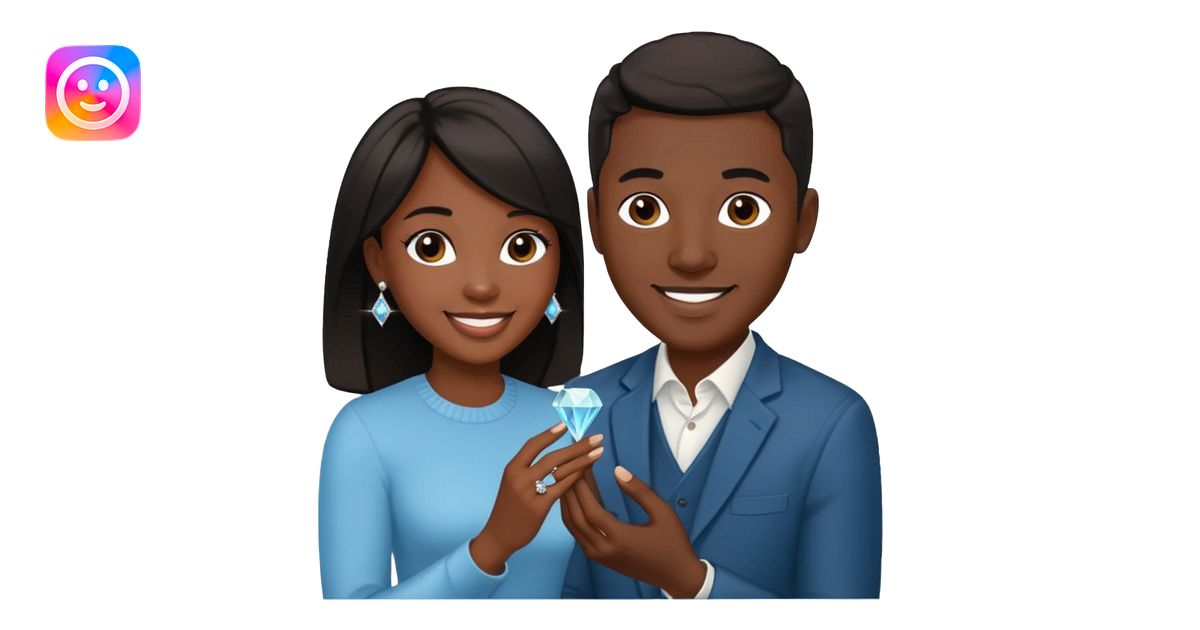 George Floyd make a proposal to a thin pale black haired girl emoji ...