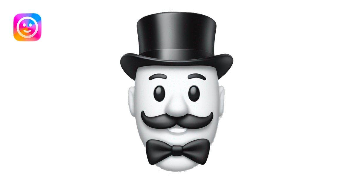 monopoly man's head emoji | AI Emoji Generator