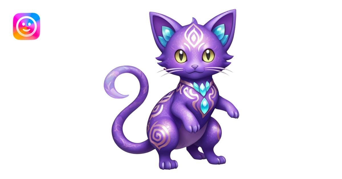 Shiny Magical Elemental Purrloin-Delcatty-Pokémon-Fakémon-hybrid ...