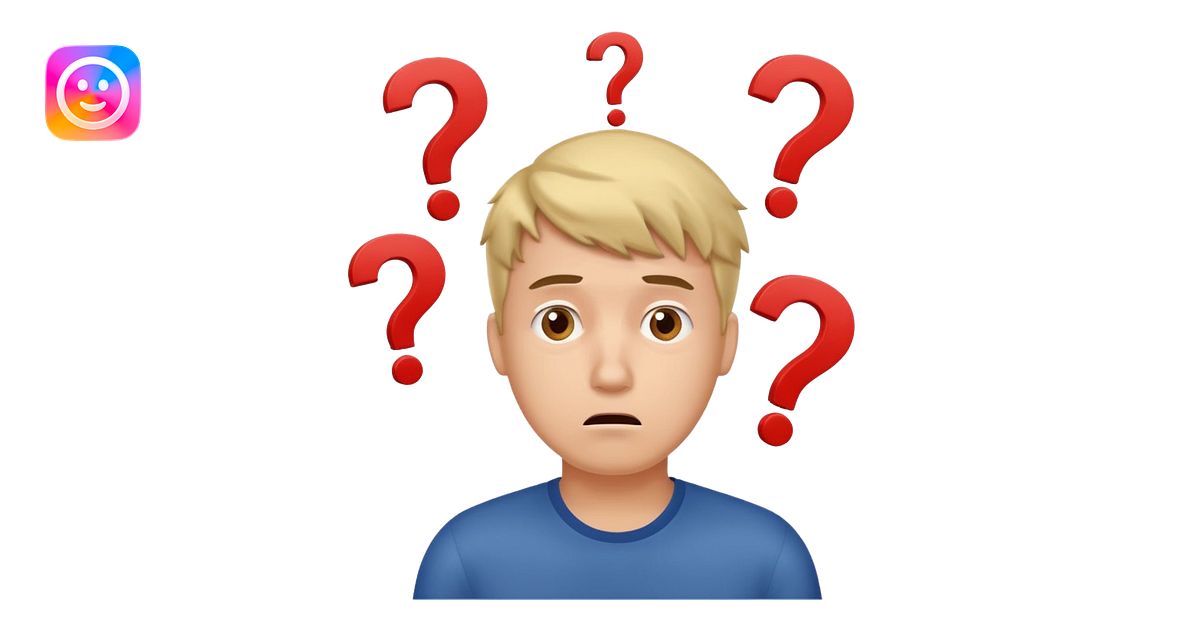 confused guy meme with question marks emoji | AI Emoji Generator