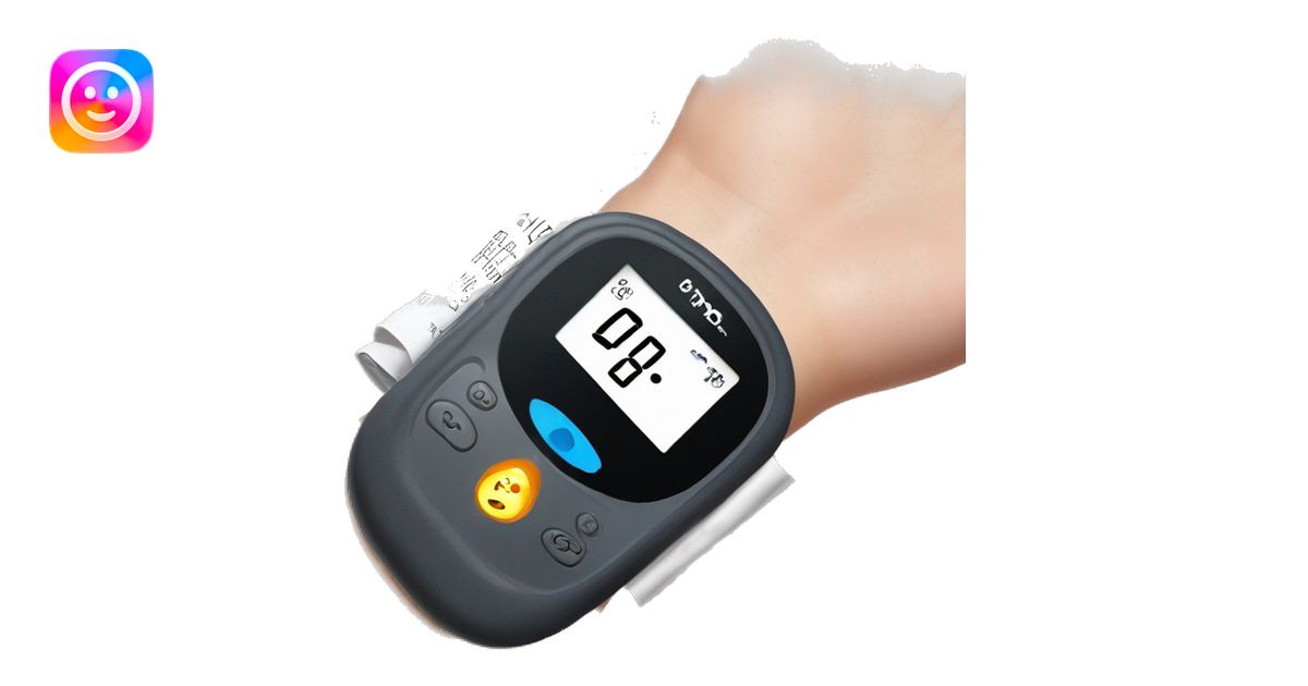 Diabetic Glucose Monitor Dexcom G6 on arm emoji | AI Emoji Generator