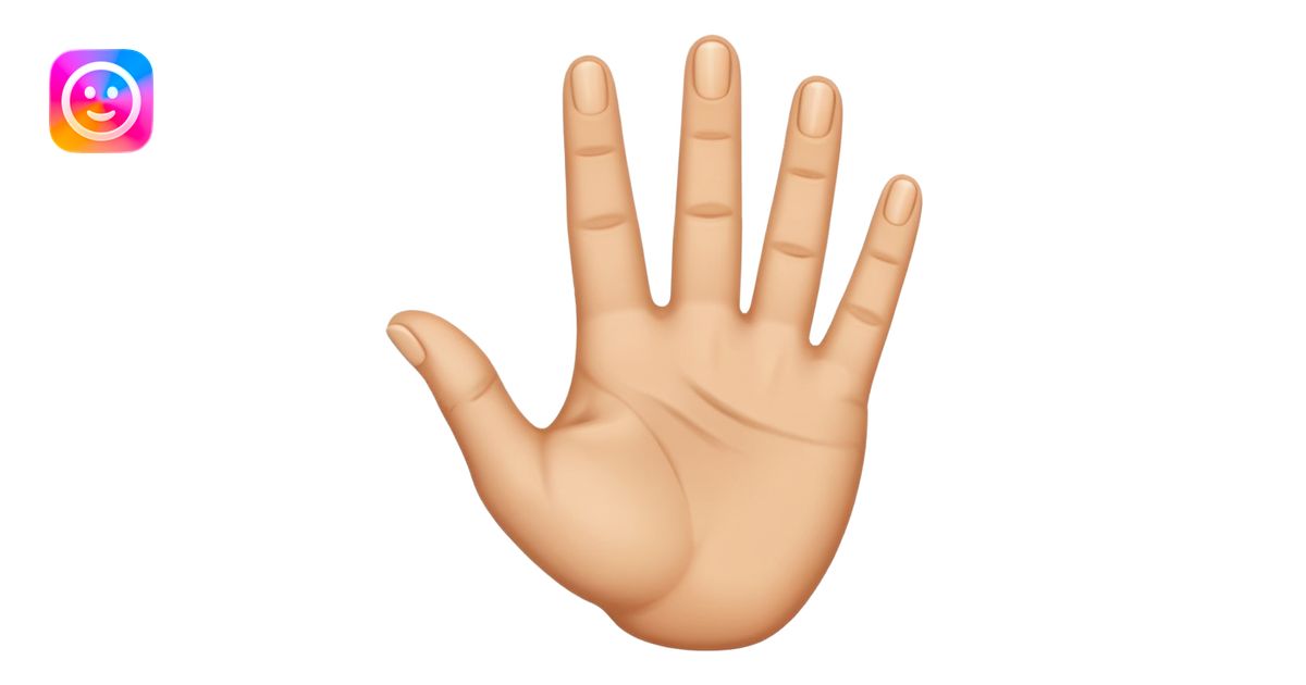 Les doigts en forme de W emoji | AI Emoji Generator