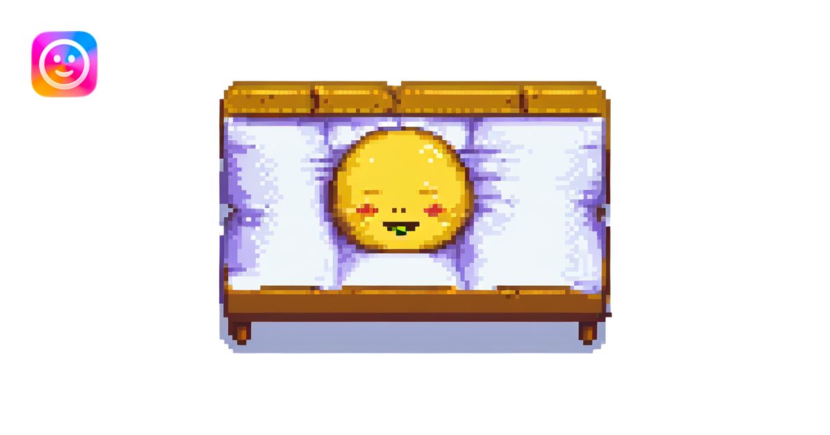 sleeping face pixel art emoji illustration | AI Emoji Generator