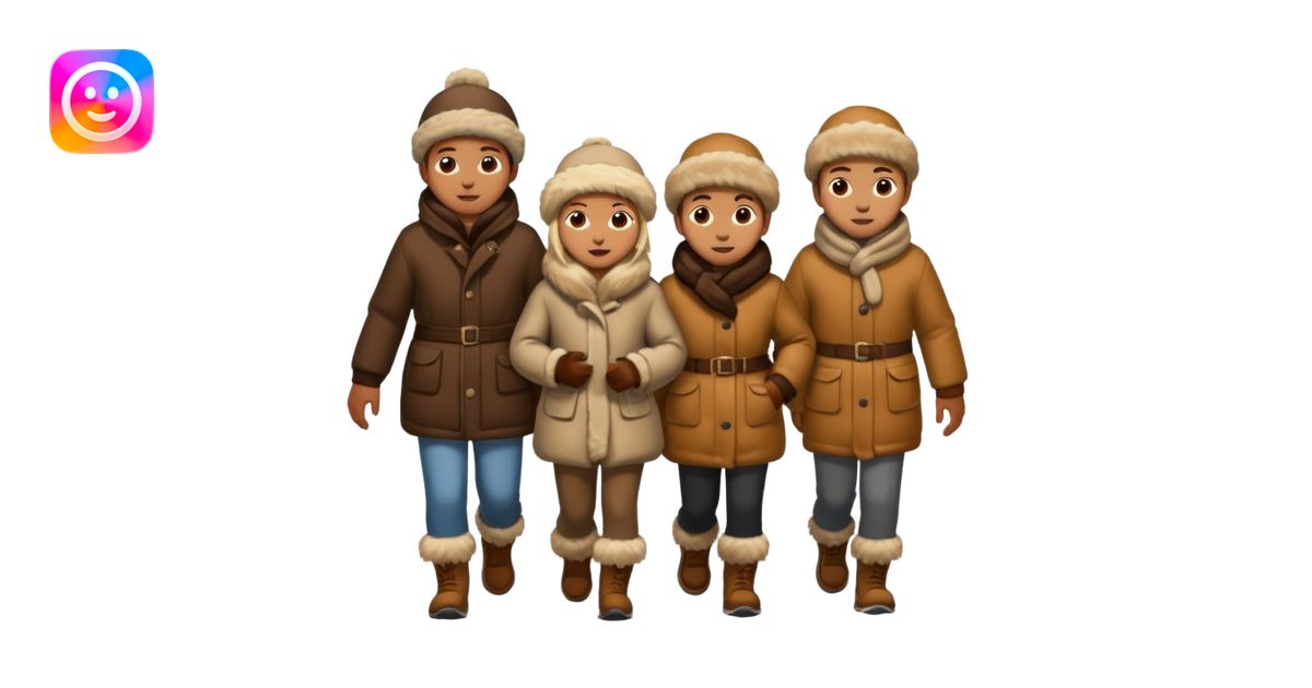 ice age tribe walking emoji | AI Emoji Generator