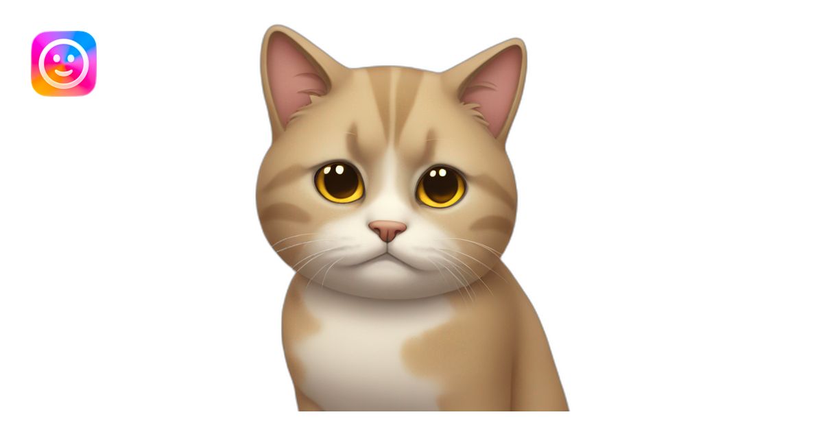 Sad cat emoji | AI Emoji Generator