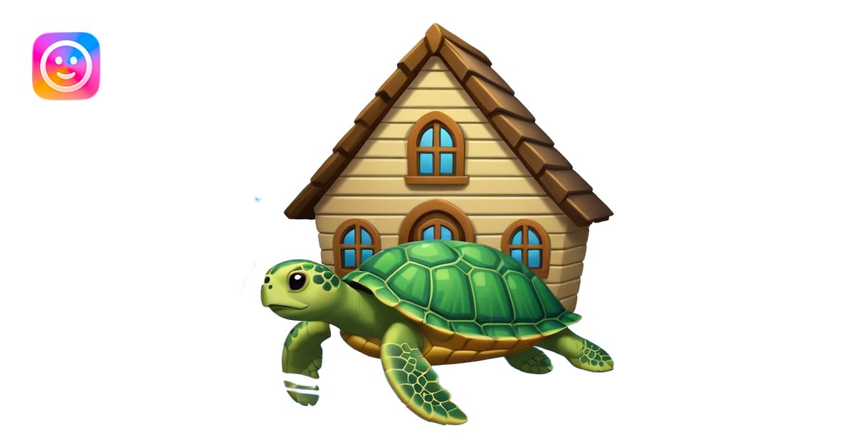 pet turtle in water house emoji | AI Emoji Generator