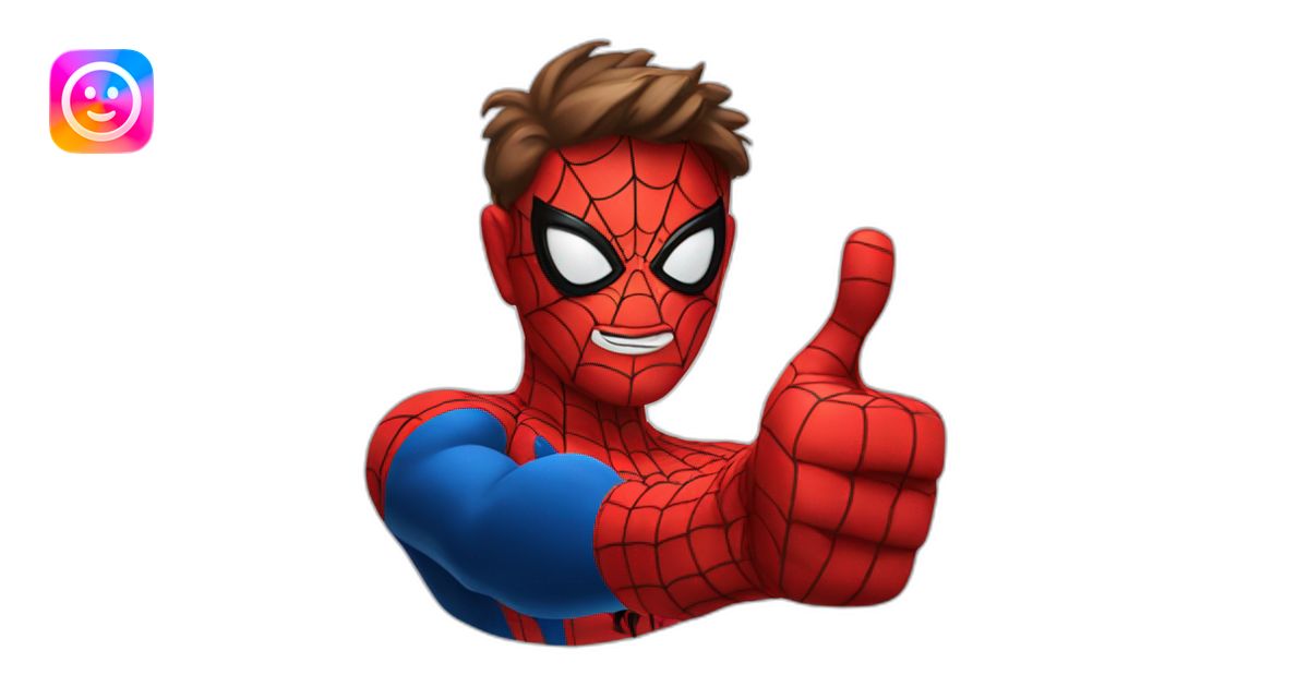 SPIDERMAN THUMBS UP emoji | AI Emoji Generator