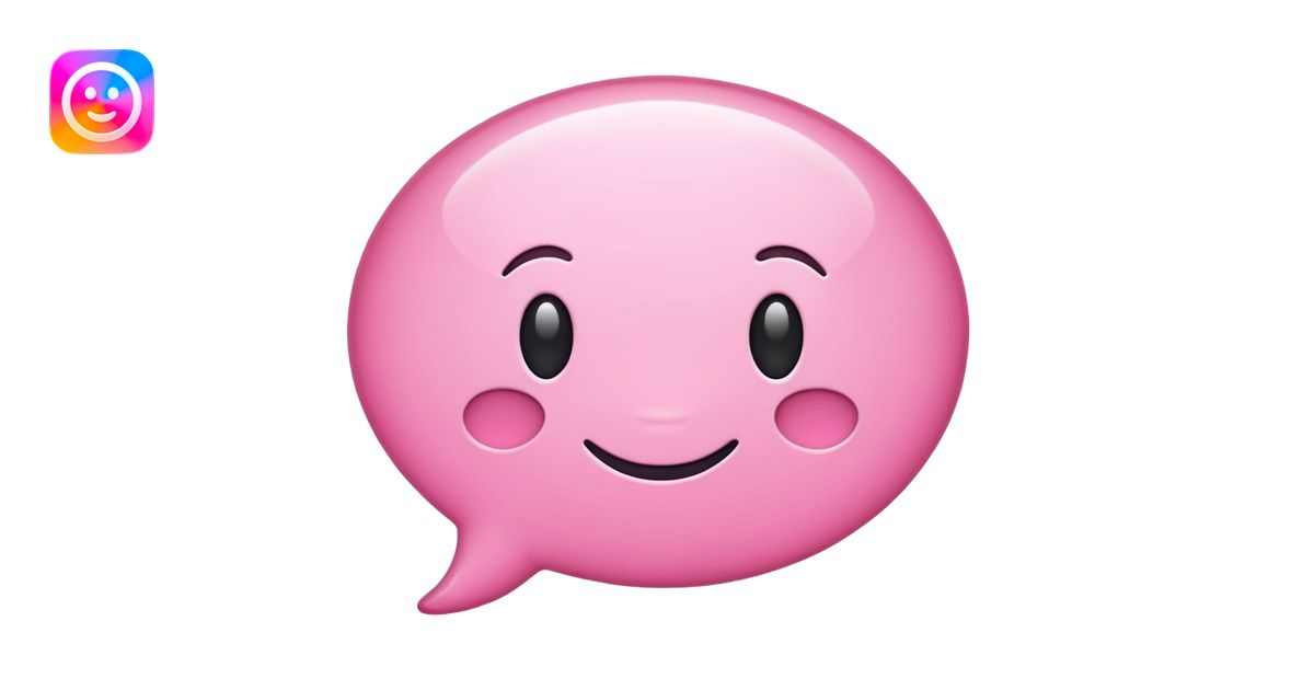 Pink texting bubble emoji | AI Emoji Generator