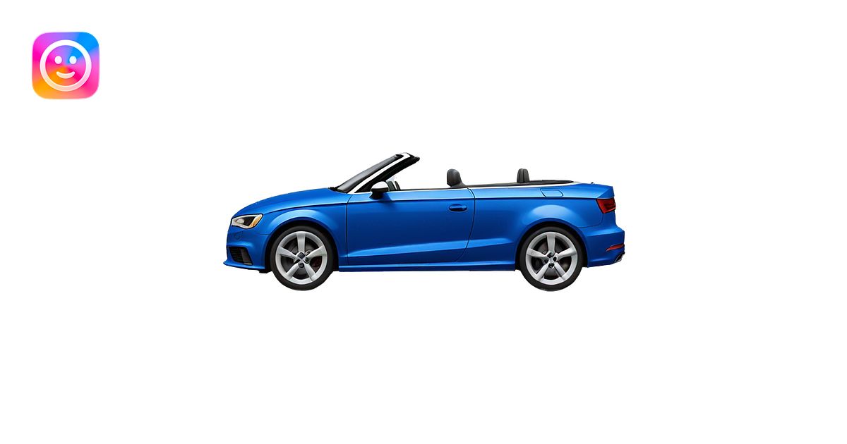 Blue Audi A3 cabriolet emoji | AI Emoji Generator