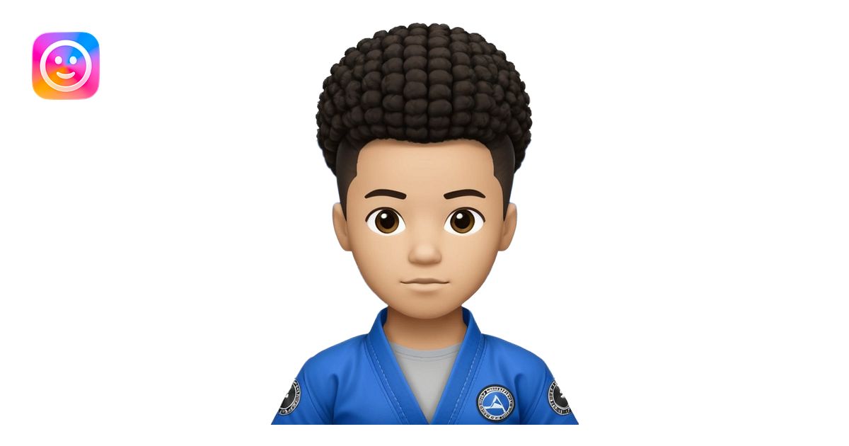 black jiu jitsu instructor with a afro ponytail and a low taper fade ...