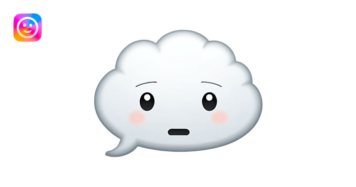 empty thought bubble, jagged outline, expressive cartoon, no face emoji ...