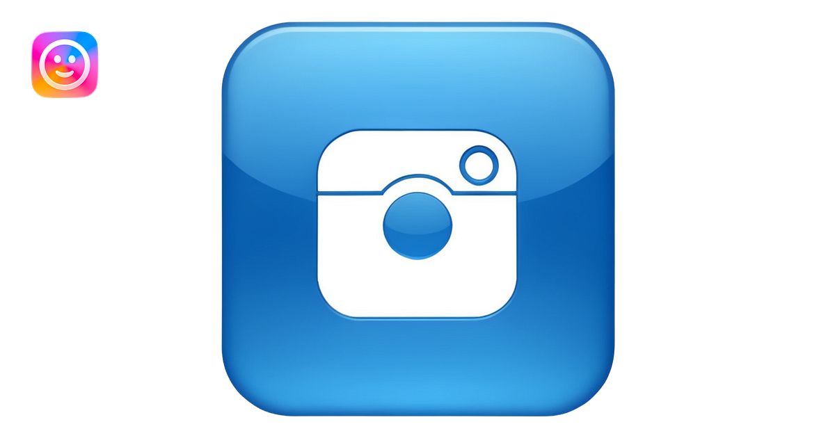 Instagram blue thick meta symbol emoji | AI Emoji Generator