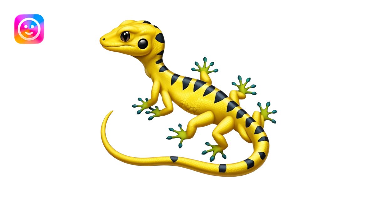 Yellow lizard with black markings-Salandit-Gecko-Treecko-Kecleon ...