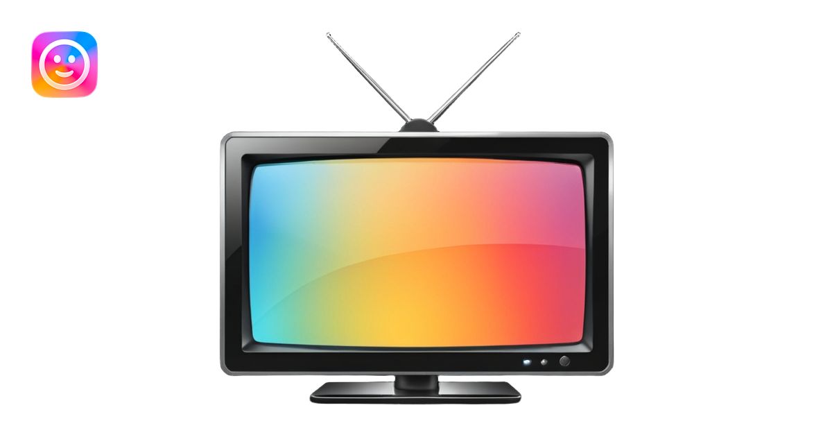 Flat tv emoji | AI Emoji Generator