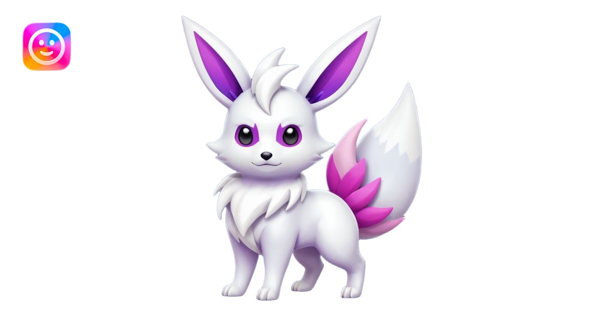 Shiny White with Violet and Indigo and pink markings Eevee-Zangoose ...