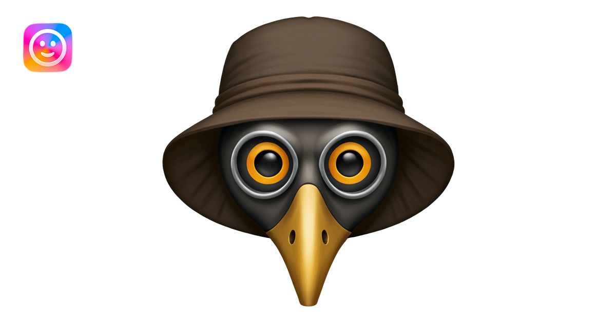 plague doctor mask no hat straight forward emoji | AI Emoji Generator