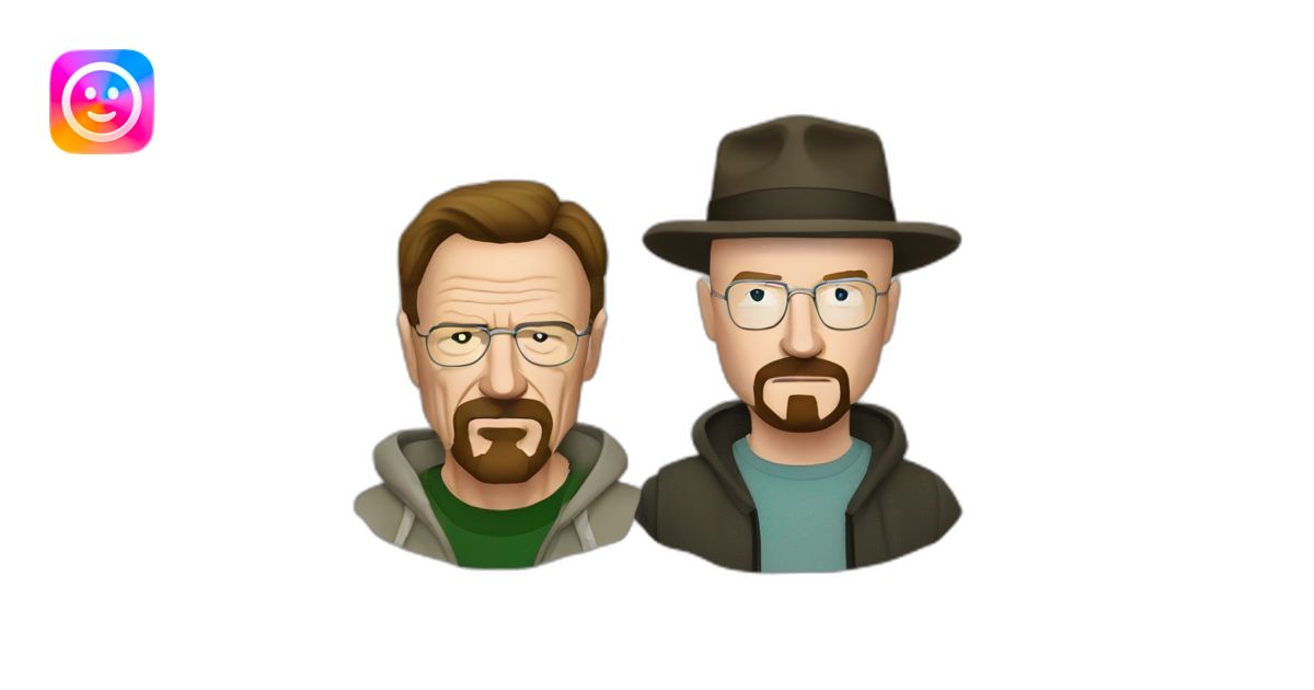 Walter White with Jesse Pinkman emoji | AI Emoji Generator