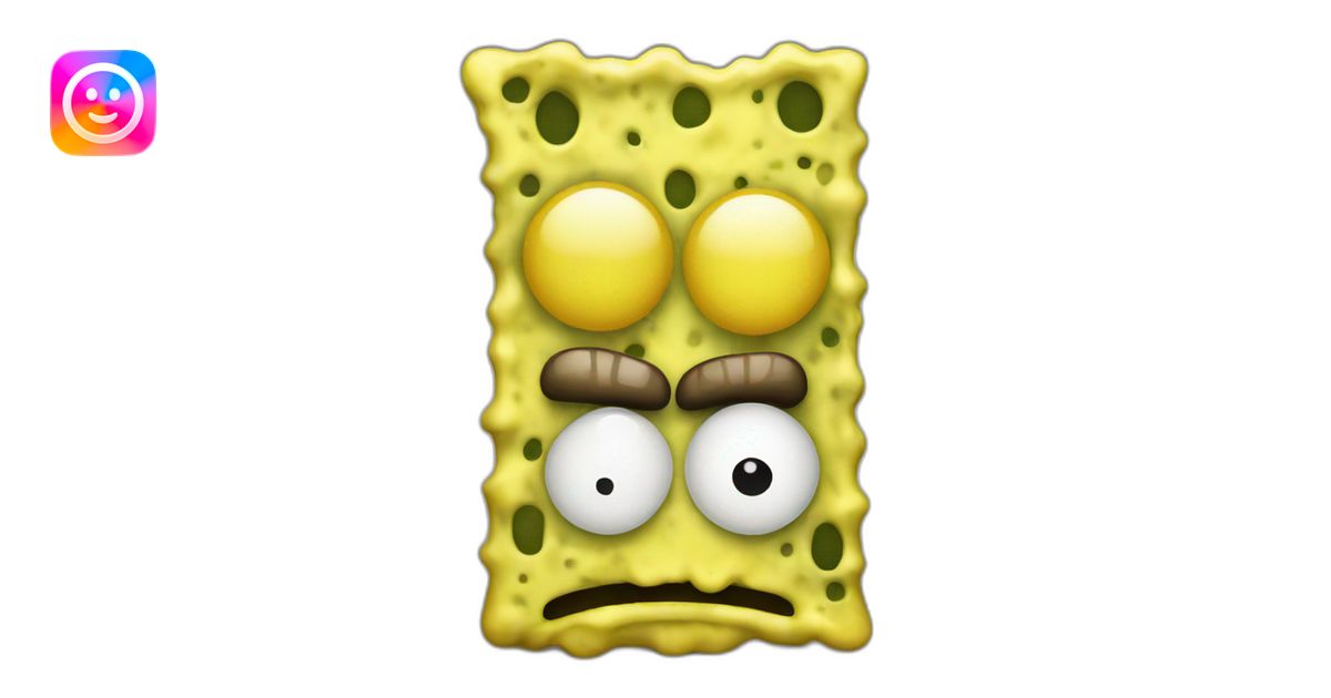 suspicious spongebob emoji | AI Emoji Generator