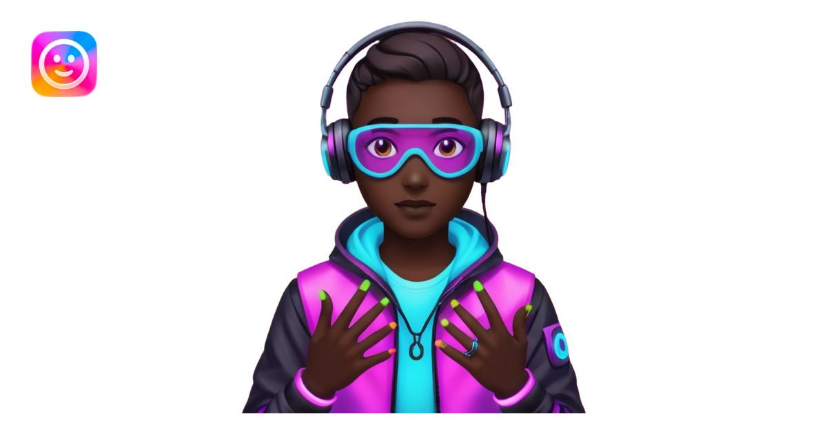 Techno Rave Dj emoji | AI Emoji Generator