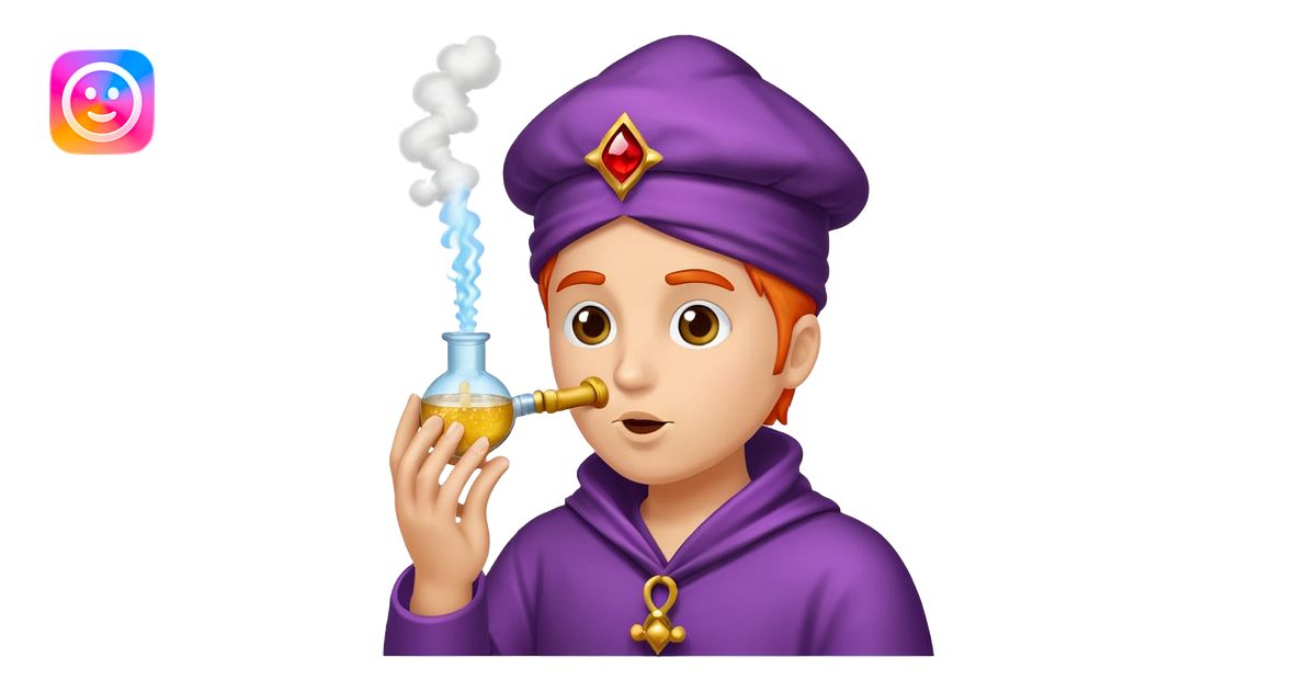 potion maker blowing kiss made of spark dust emoji | AI Emoji Generator