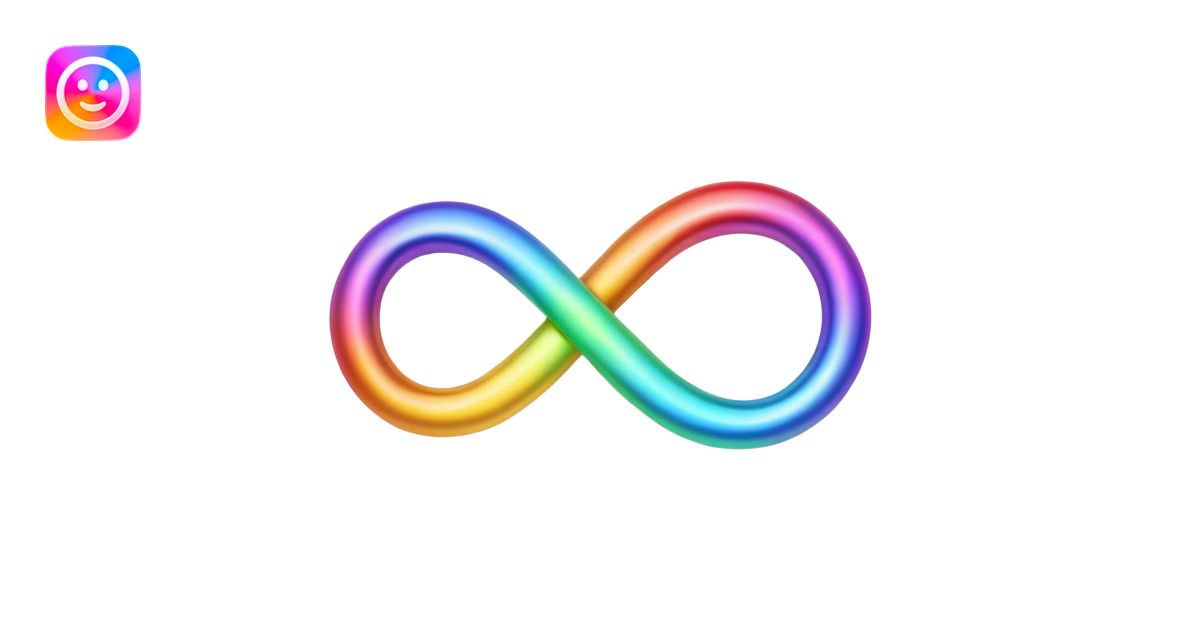 Rainbow infinity symbol emoji | AI Emoji Generator