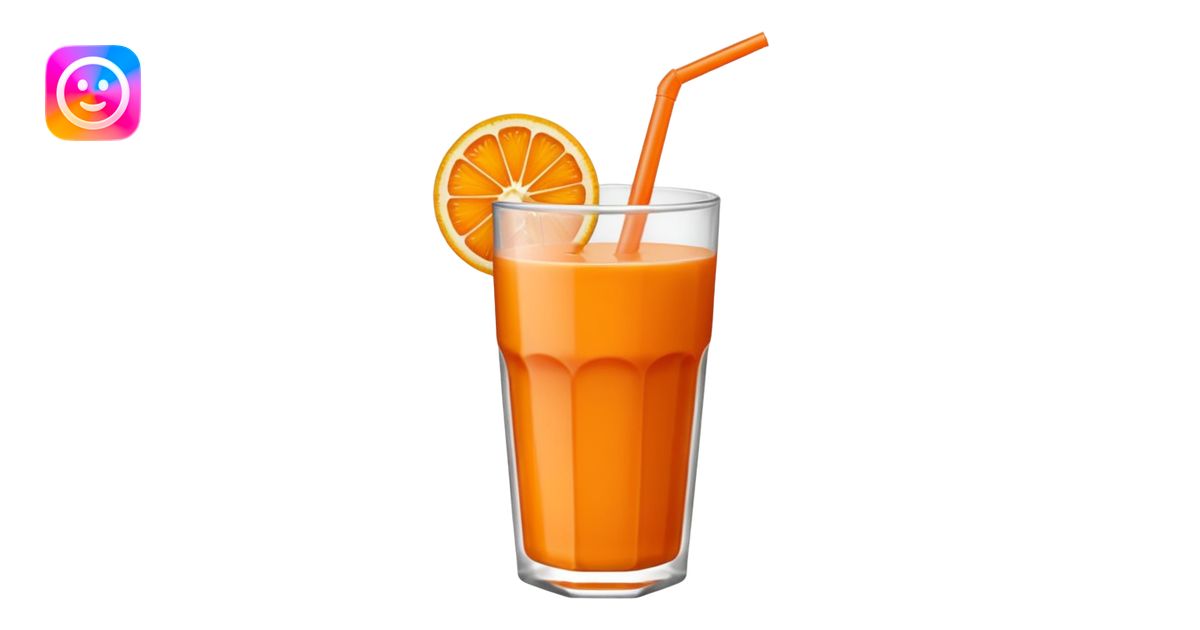 Ícone minimalista de copo com suco. Um canudinho e uma rodela de ...