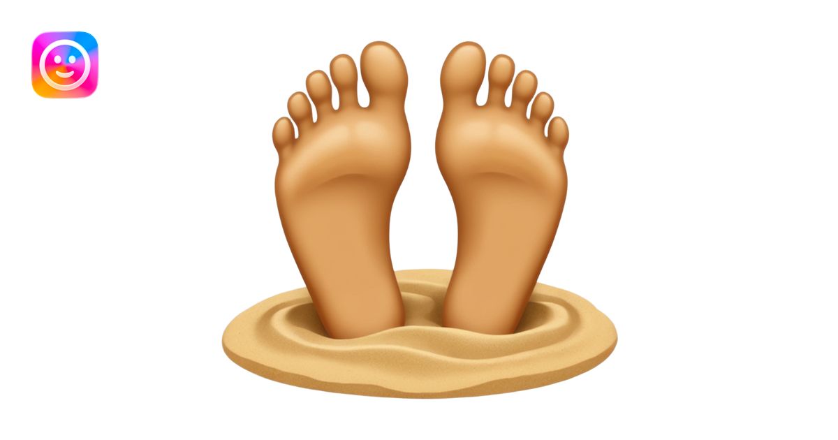 two feet on sand emoji | AI Emoji Generator