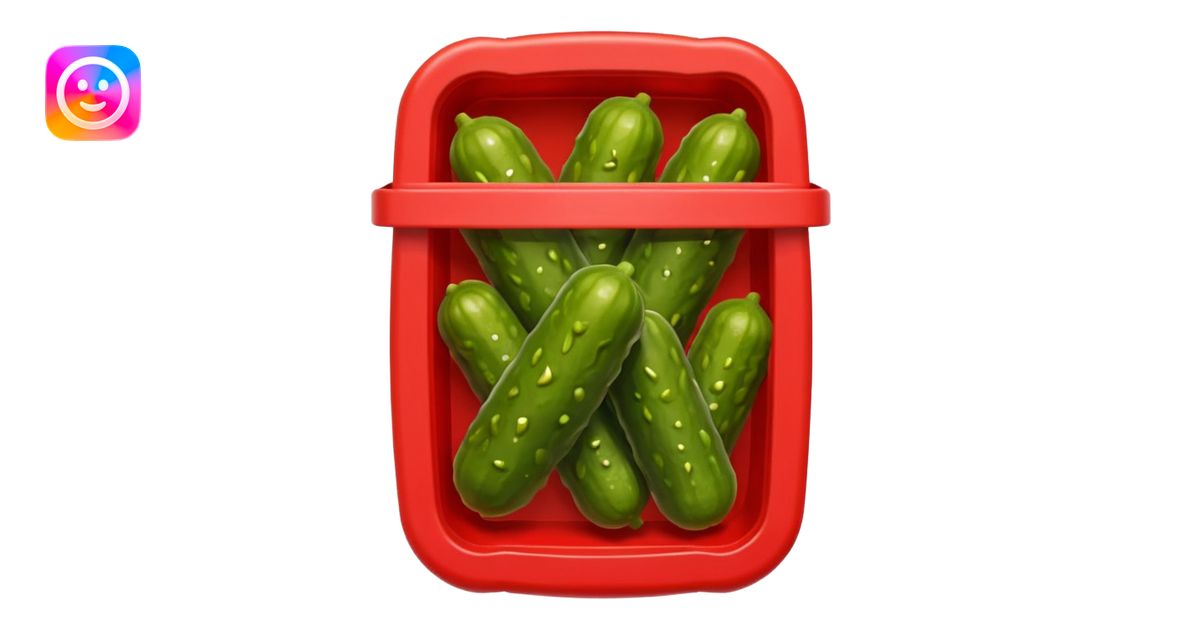 Pickles pickles in red cour emoji | AI Emoji Generator