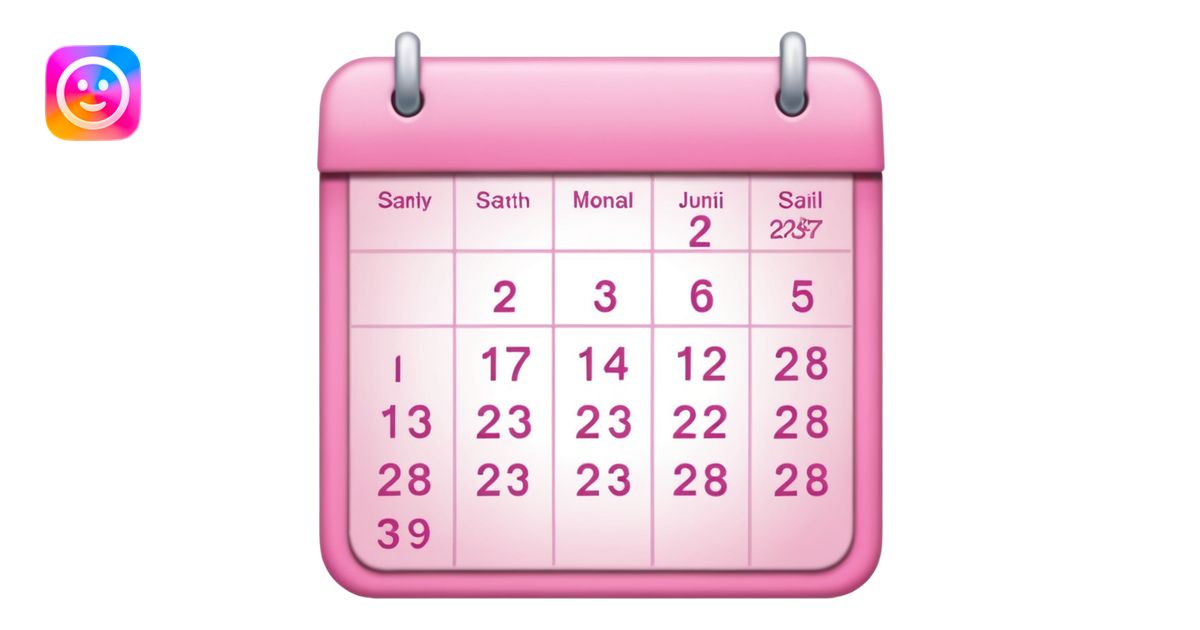 make a catholic calendar with very girly pink tones, but simple. emoji ...